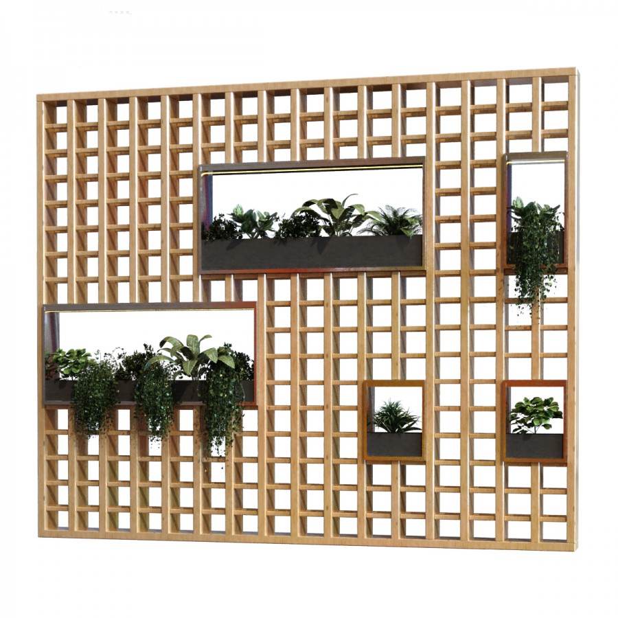 Partition Plant In Box Set 042 - 3D Model for VRay, Corona