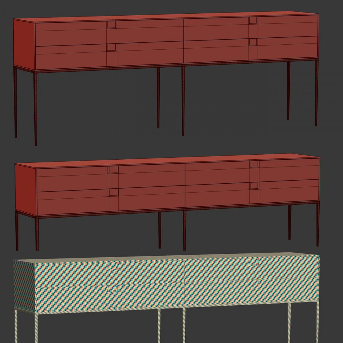 Maxalto Alcor Consoles - 3D Model for Corona