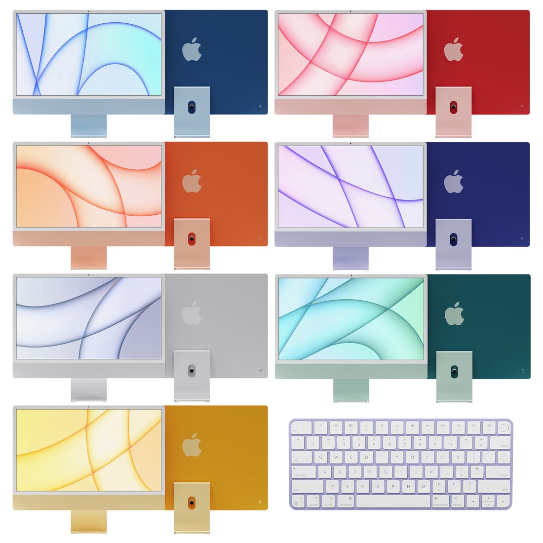 Apple Imac 24 ″ 2021 - 3D Model for VRay, Corona