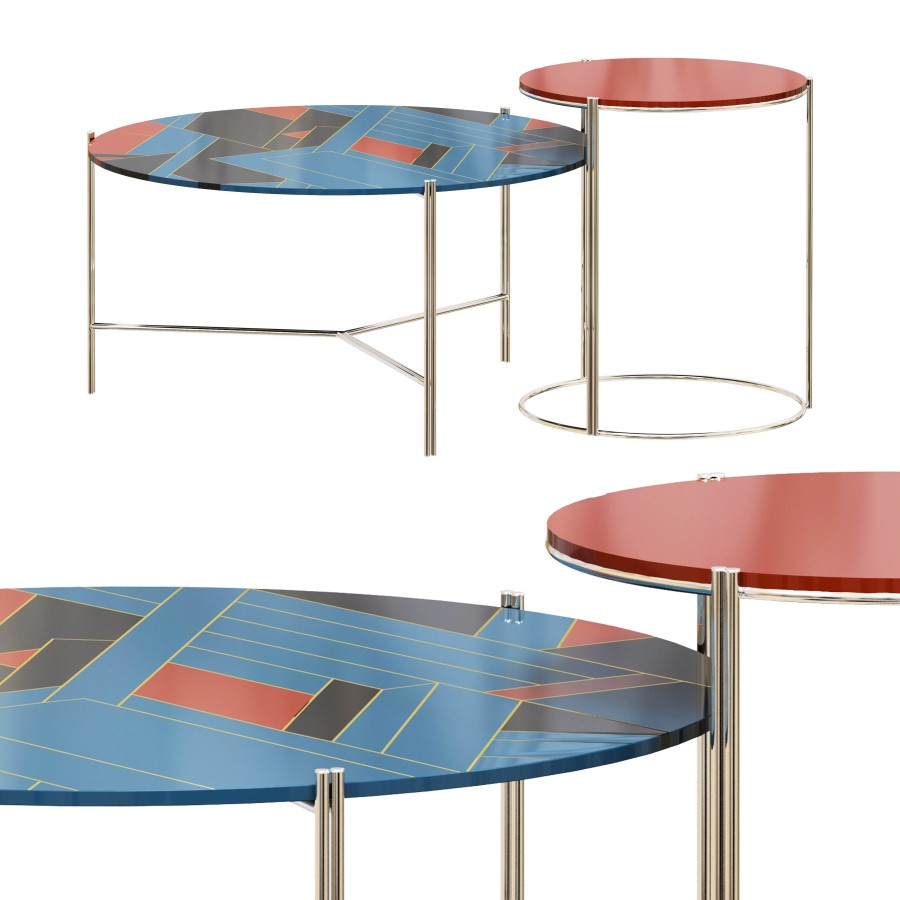Geometry Coffee Tables - 3D Model for VRay