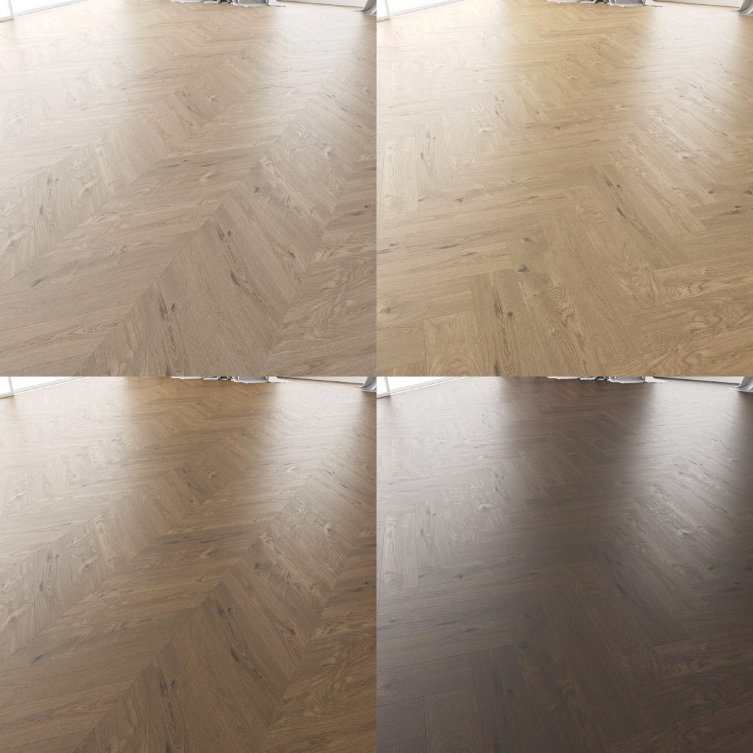 Wood Floor Set 11 - 3D Model for VRay, Corona