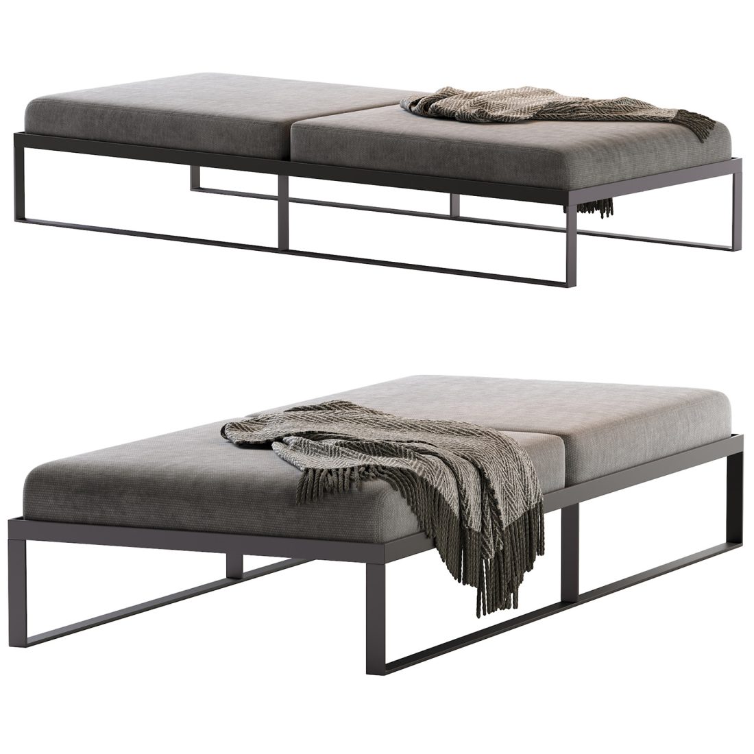 Garden Easy Daybed - 3D Model for Corona