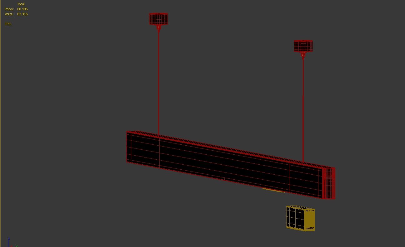 Spot 6 Track Light - 3D Model for VRay