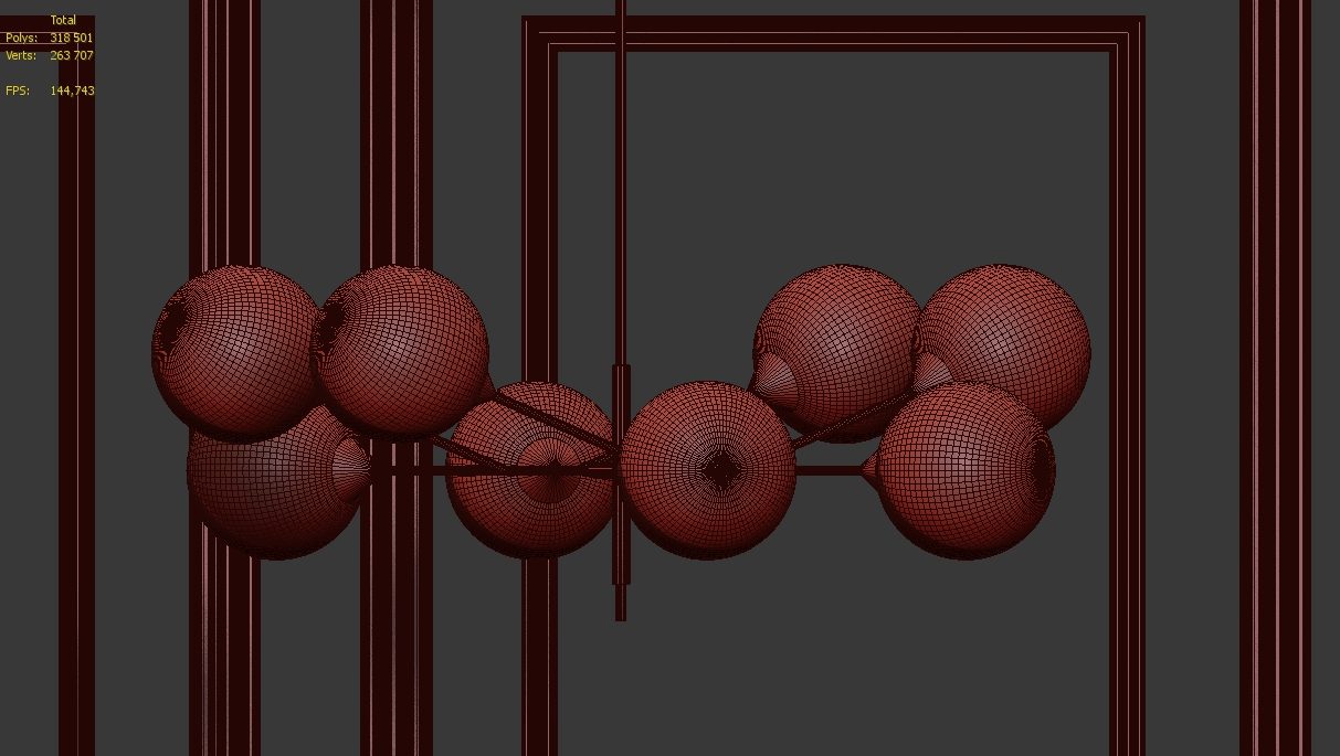 Rida Hanging Lamp - 3D Model for VRay