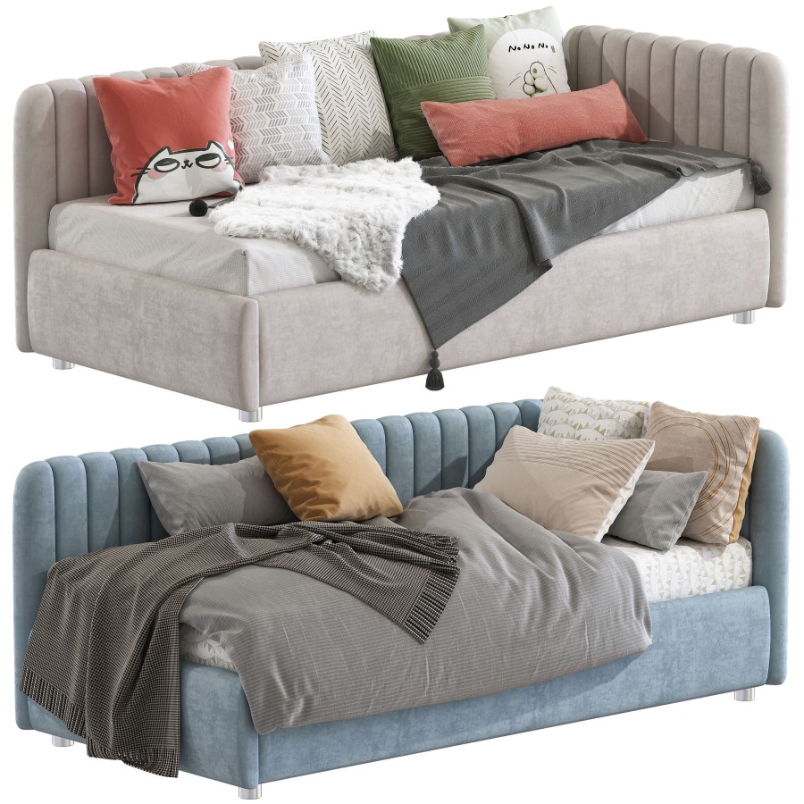 Set 236 Modern Style Sofa Bed - 3D Model for VRay, Corona