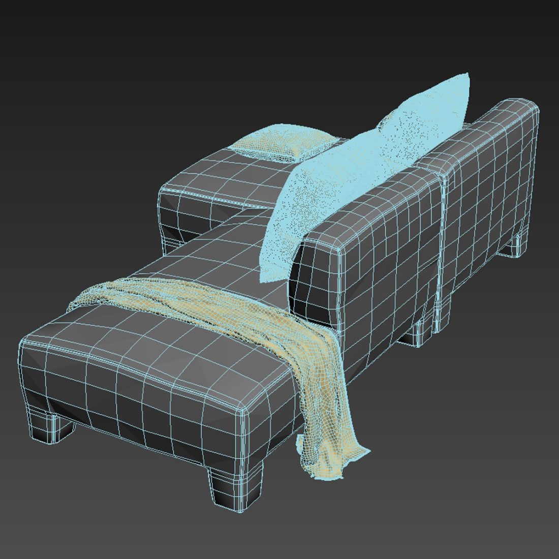 Natadora Morocco Chaise Sofa - 3D Model for VRay