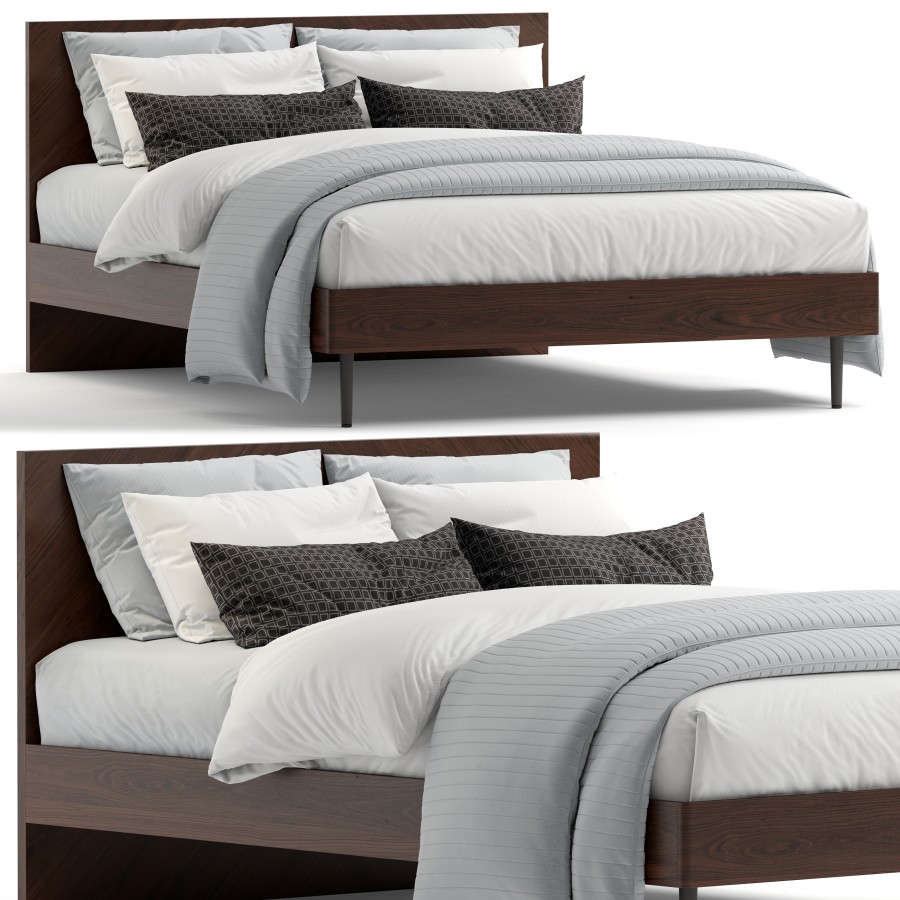 Nera Queen Bed 3D Model for VRay | CGMood