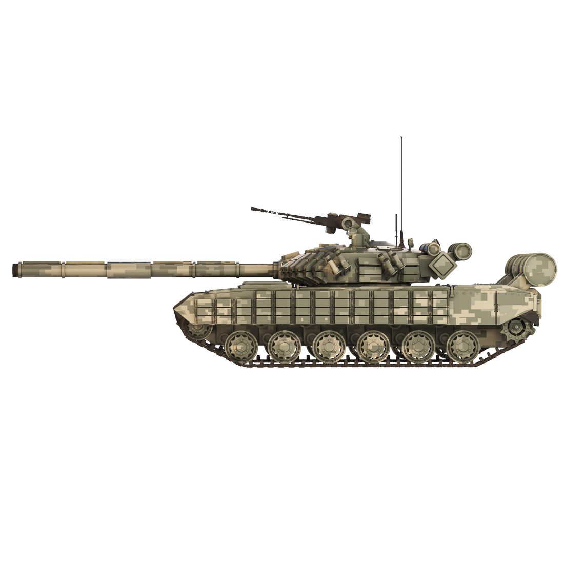Tank T-64 Bv 2017 - 3D Model for VRay