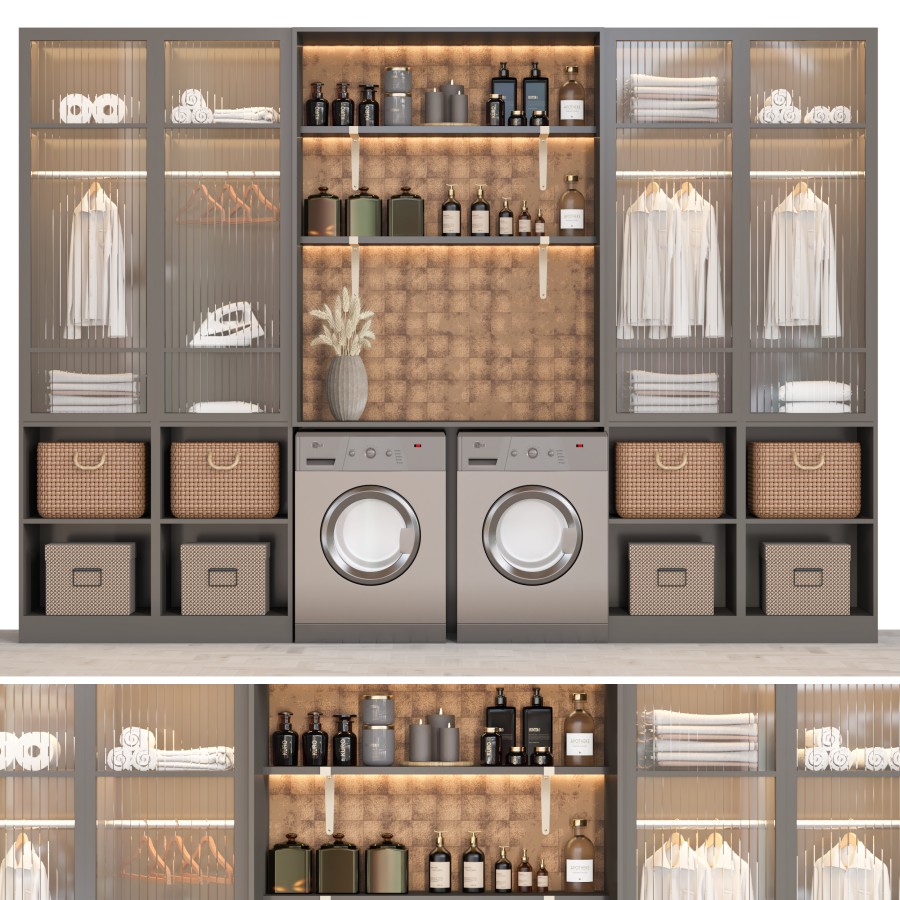 Laundry Set 102 3D Model for VRay, Corona | CGMood
