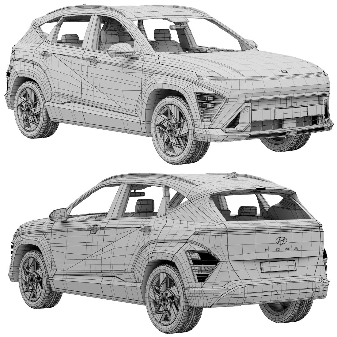 Hyundai Kona 2024 - 3D Model for Corona
