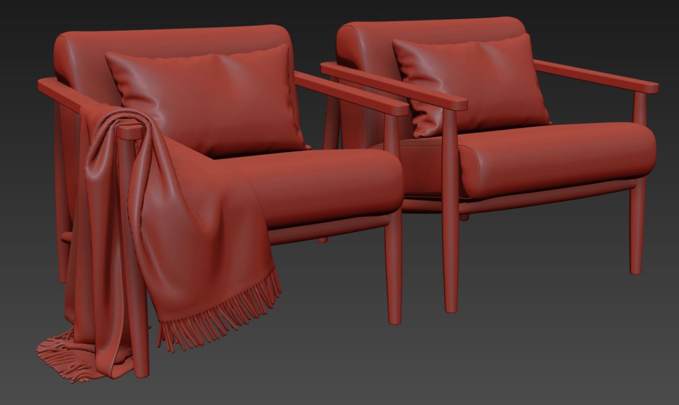 Boheme Chair By Poly Bark - 3D Model for VRay