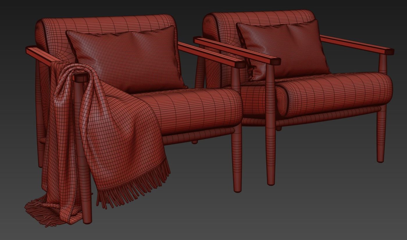 Boheme Chair By Poly Bark - 3D Model for VRay