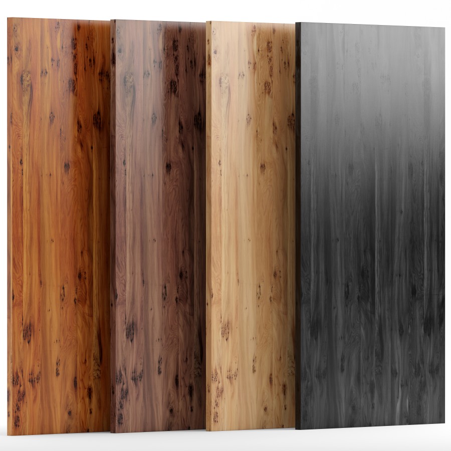 Wood 53 With 4 Colors - 3D Model for VRay, Corona