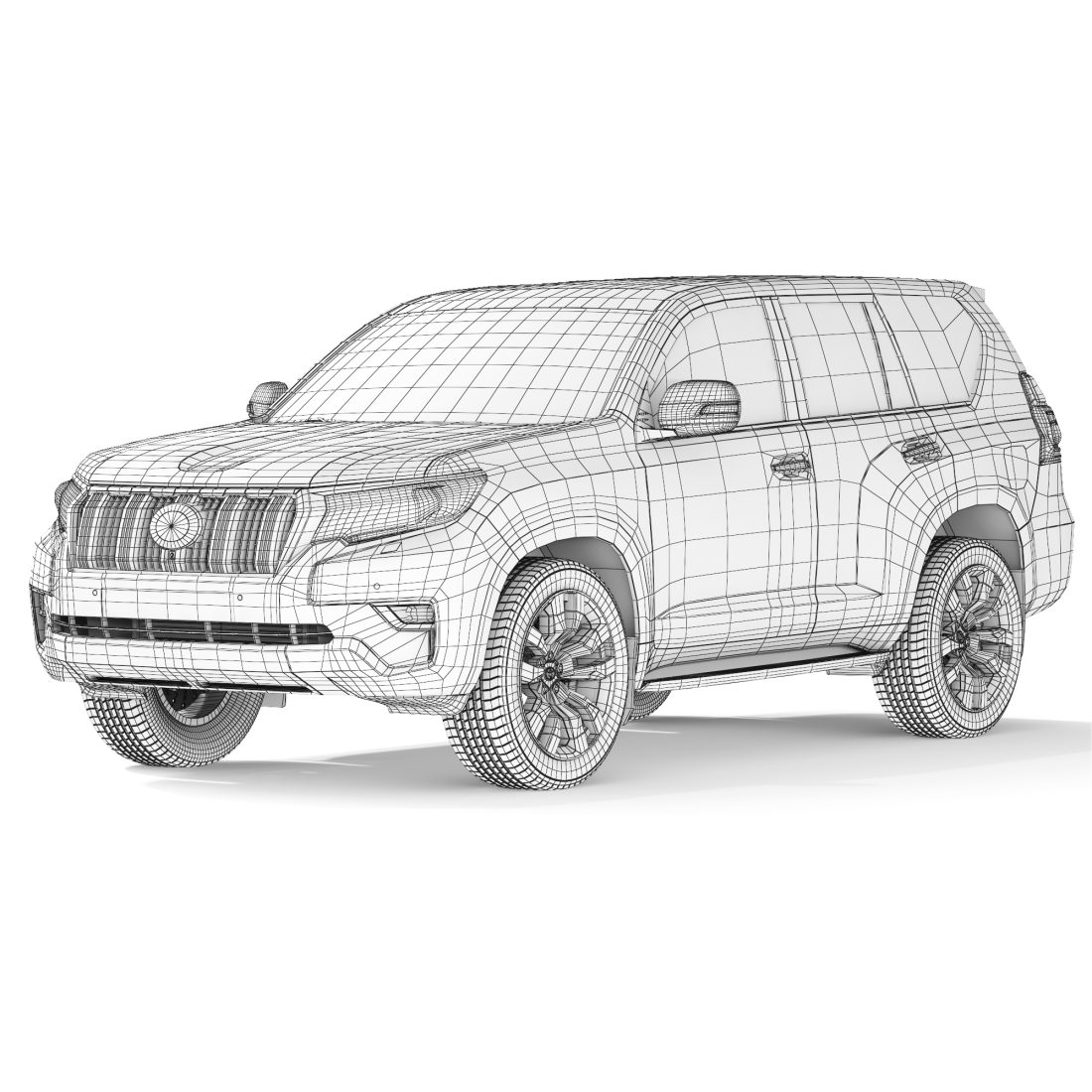 Toyota Land Cruiser Prado 2018 - 3D Model for VRay