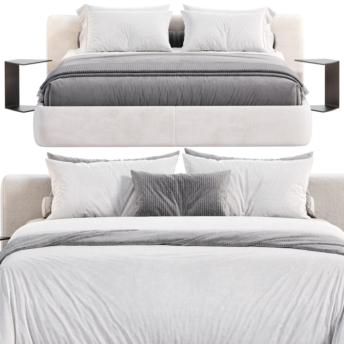 Groundpiece Bed By Flexform 3D Model for Corona | CGMood