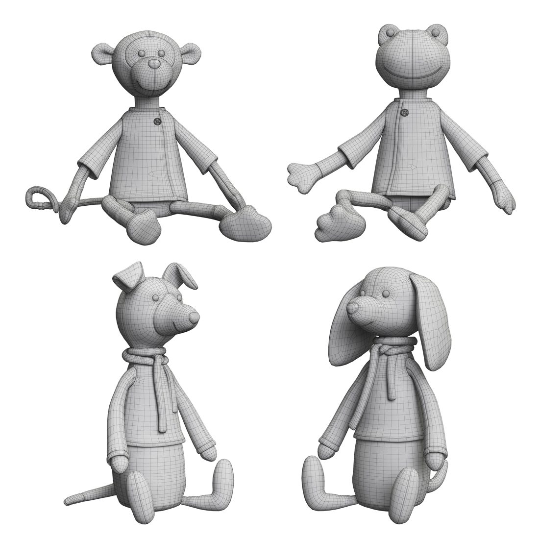 Plush Toys 24 - 3D Model for VRay, Corona