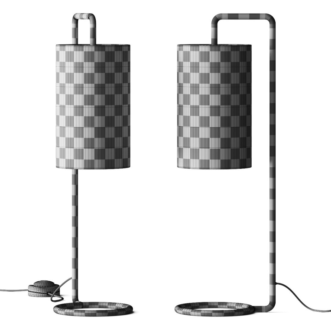 Pottery Barn Erin Metal Table Lamp - 3D Model for VRay, Corona