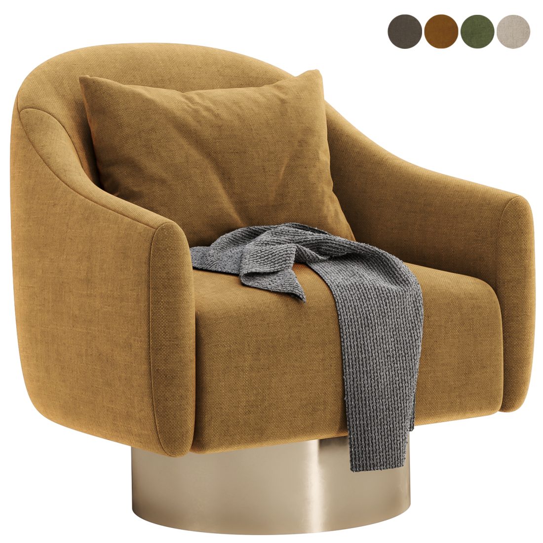 Laskasas Donald Armchair - 3D Model for VRay, Corona