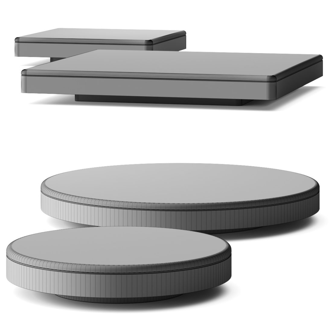 Salvatori Omphalos Coffee Tables - 3D Model for VRay, Corona