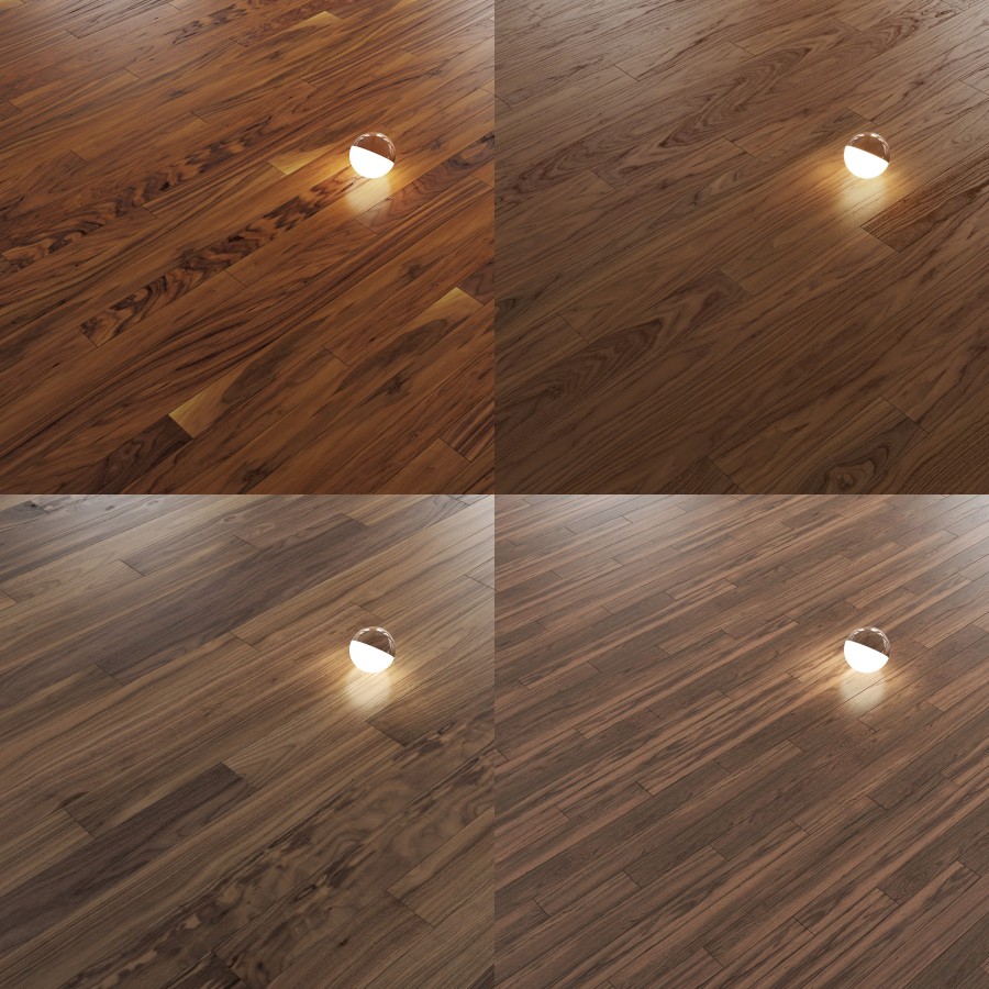 Garden Walnut - Waxed Wood - 3D Model for