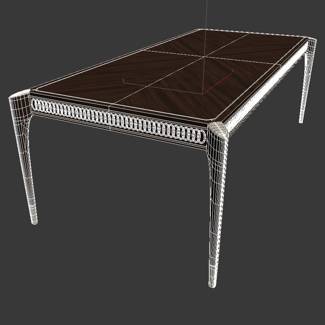 Caracole Oxford Dining Table - 3D Model for VRay