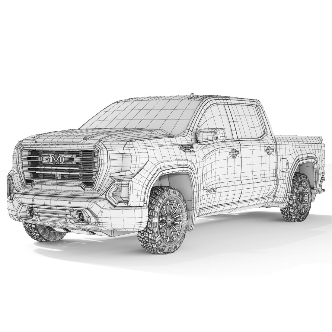 GMC Sierra At4 2019 - 3D Model for VRay