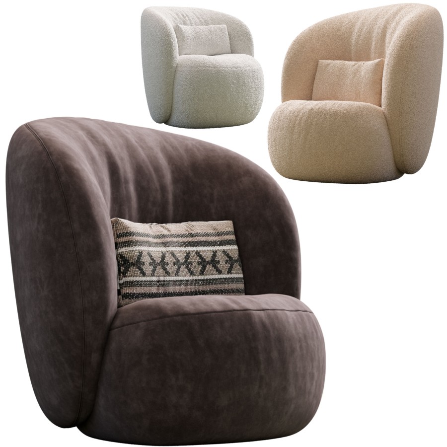 Ovata Lounge Chair 3D Model for Corona | CGMood