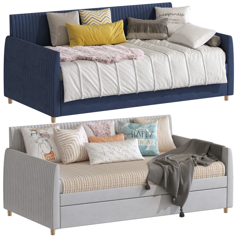 Set 279 Sofa Bed Daphne - 3D Model for VRay, Corona