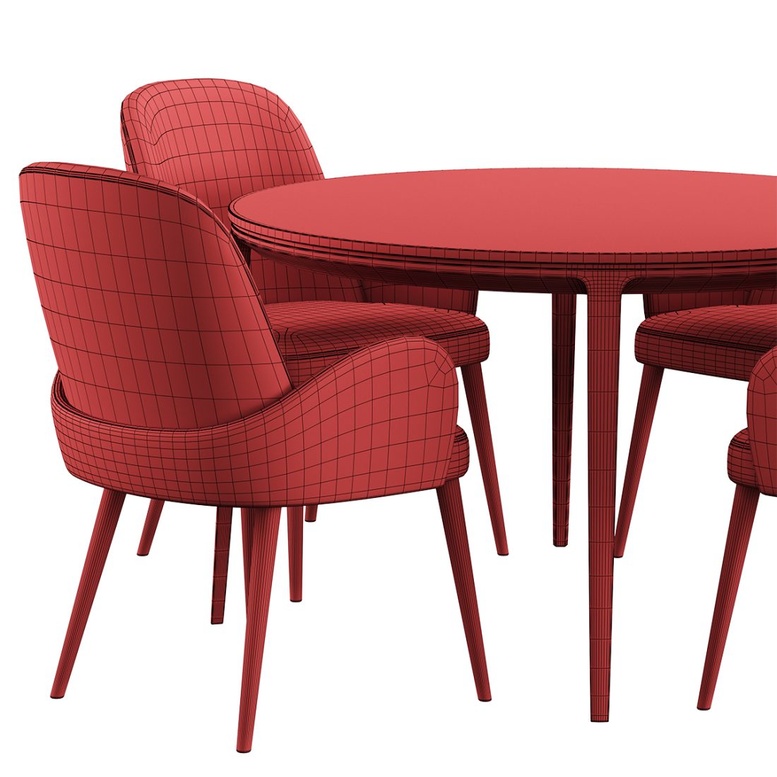 Chair Bulb Konyshev Dinning Set 3D Model for Corona | CGMood
