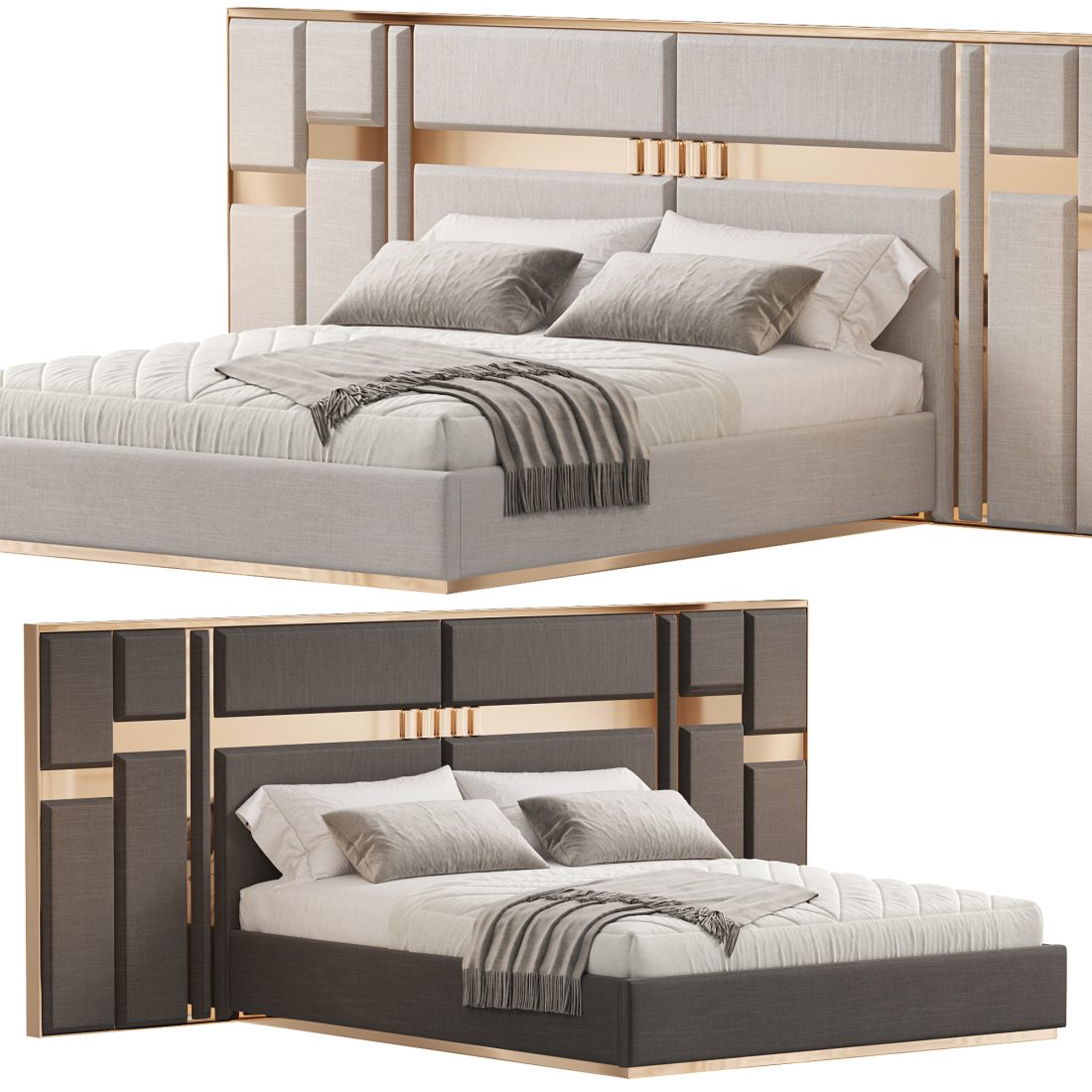Berlis Modern Bed - 3D Model for Corona