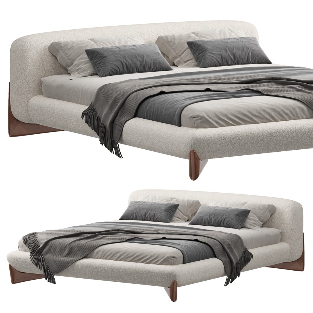 Porada Softbay Bed - 3D Model for Corona