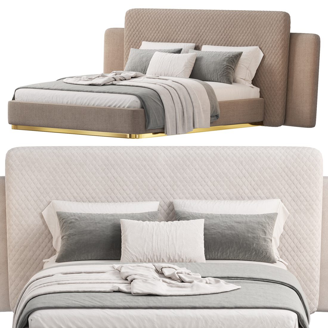 Sheila Bed - 3D Model for Corona