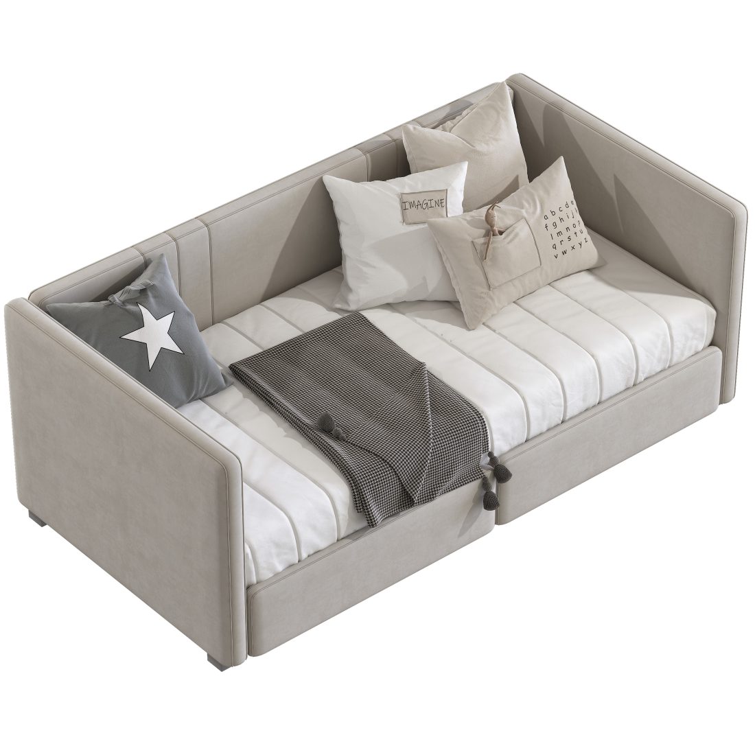 Set 292 Sofa Bed Queer Eye Charis - 3D Model for VRay, Corona