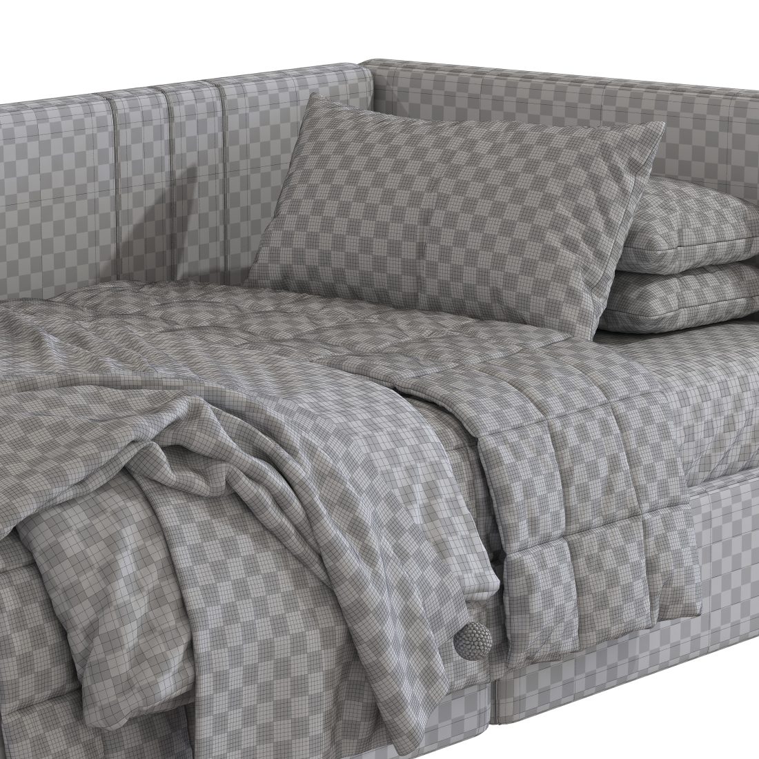 Set 292 Sofa Bed Queer Eye Charis - 3D Model for VRay, Corona