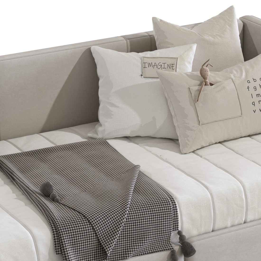Set 292 Sofa Bed Queer Eye Charis - 3D Model for VRay, Corona