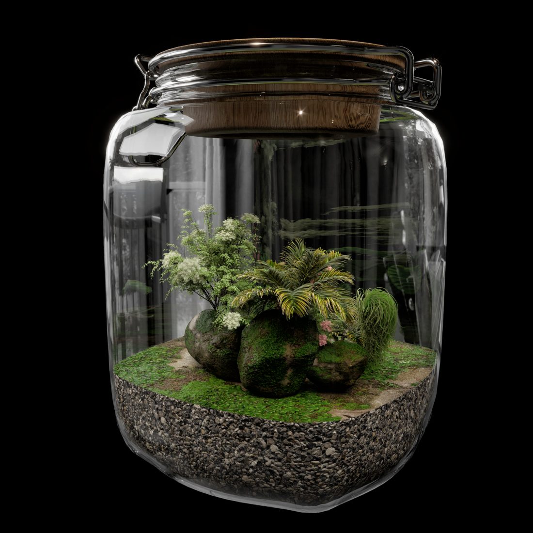 Terrarium Plants Collection No5 3D Model for VRay, Corona | CGMood