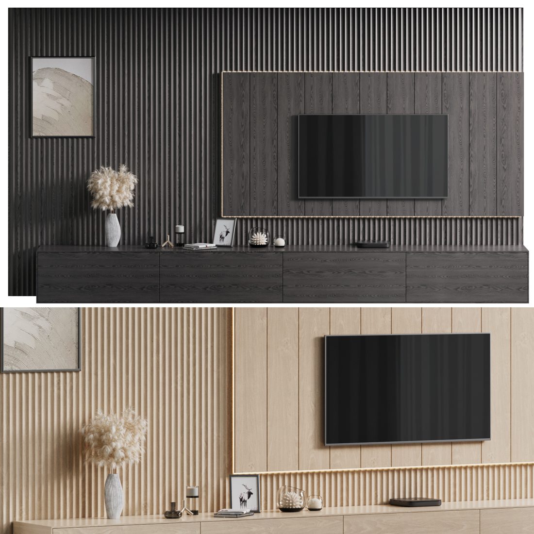 Tw Wall |set №2 - 3D Model for Corona