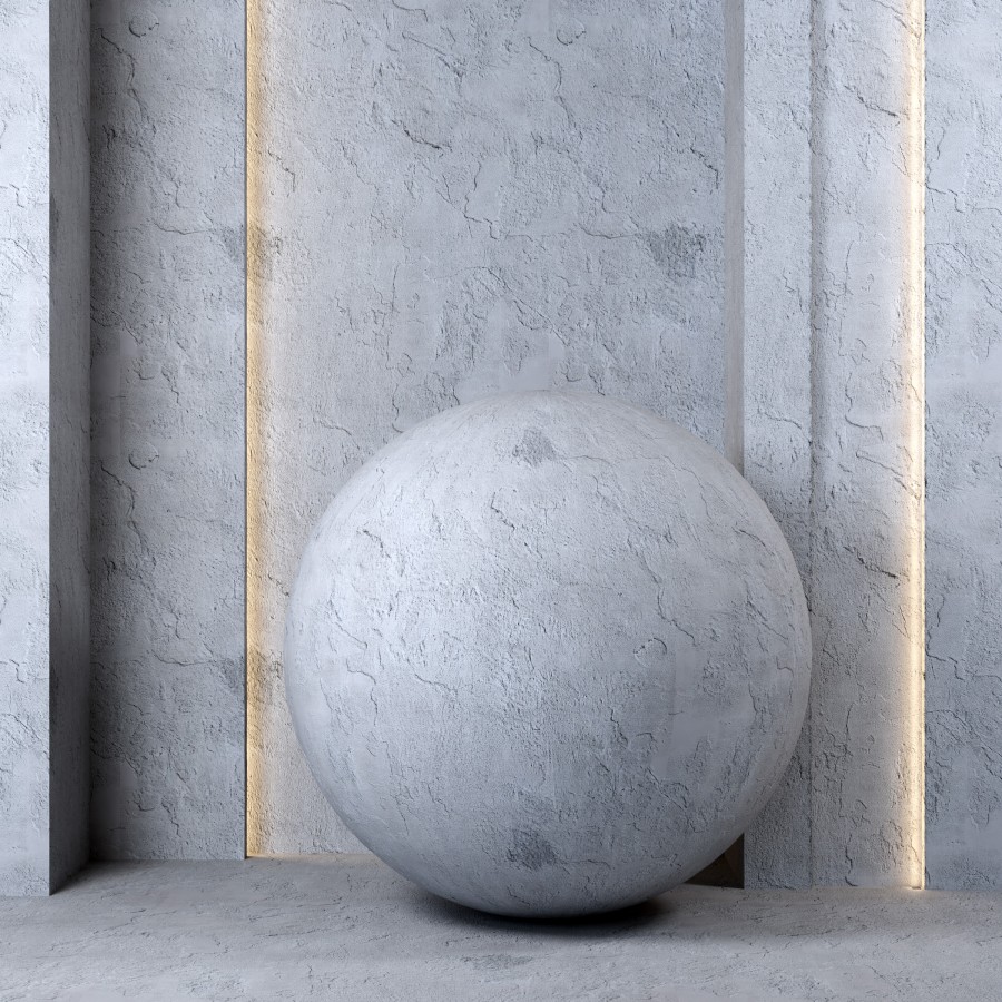 4k Concrete Wall & Floor - Seamless - Tileable-pbr - 3D Model for VRay ...
