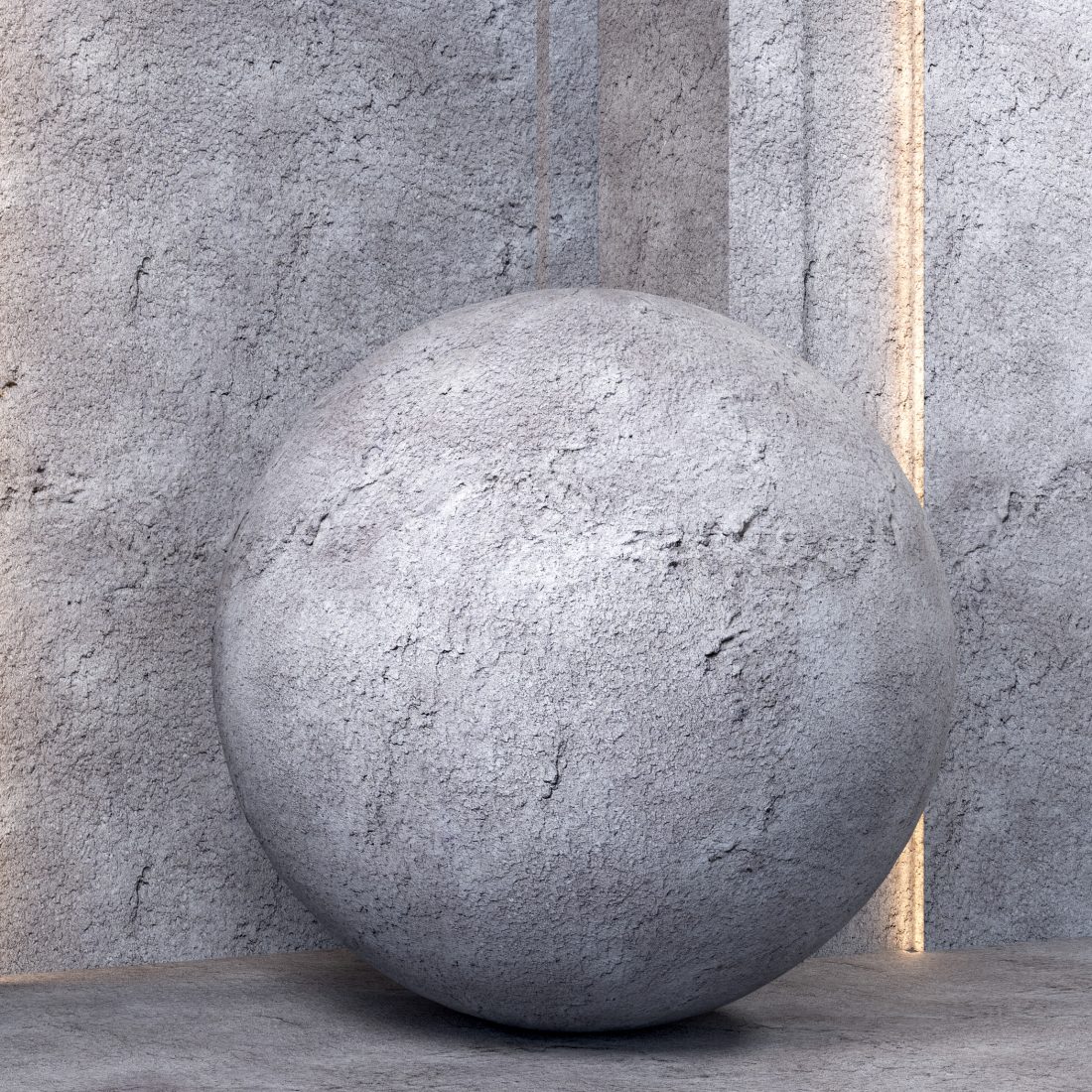 4k Concrete Wall & Floor - Seamless - Tileable-pbr - 3D Model for VRay ...