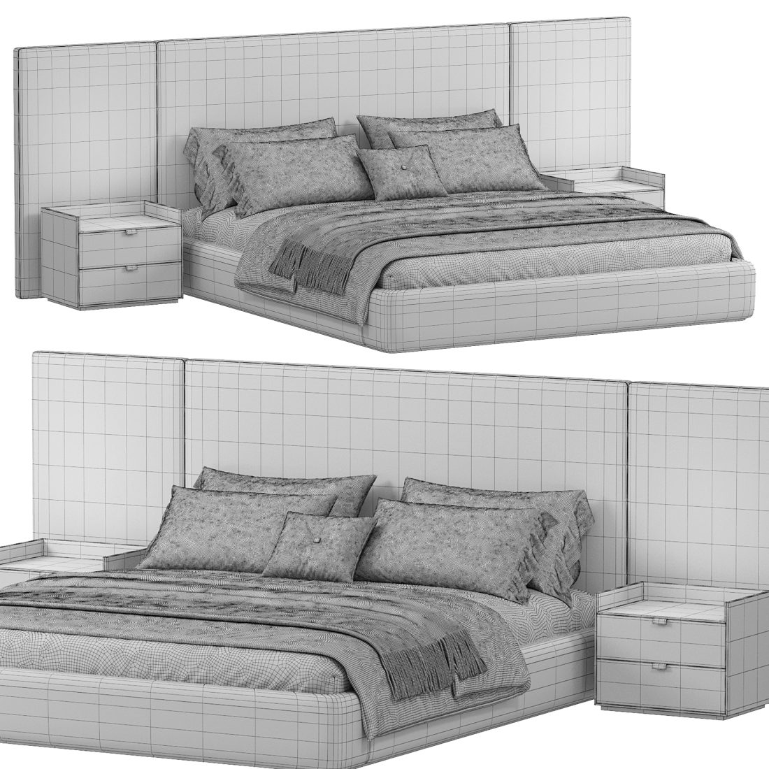 Harris Bed By Thehighwall - 3D Model for Corona