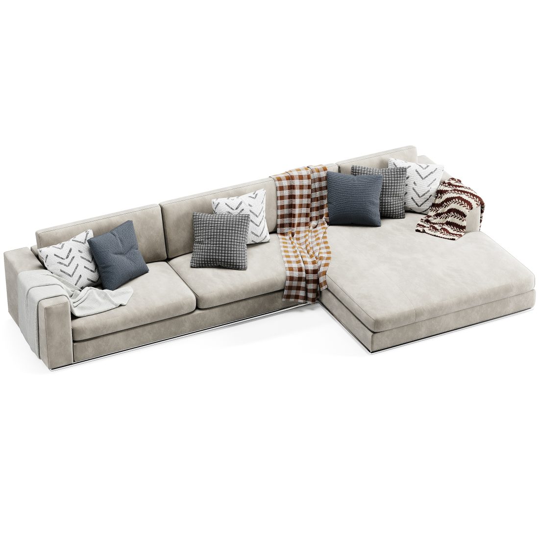 Minotti Hamilton Chaise Longue Sofa - 3D Model for Corona