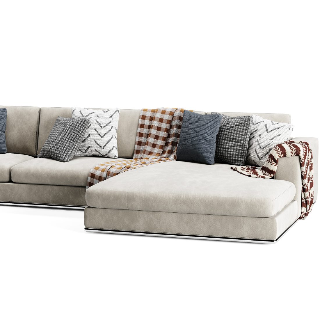 Minotti Hamilton Chaise Longue Sofa - 3D Model for Corona