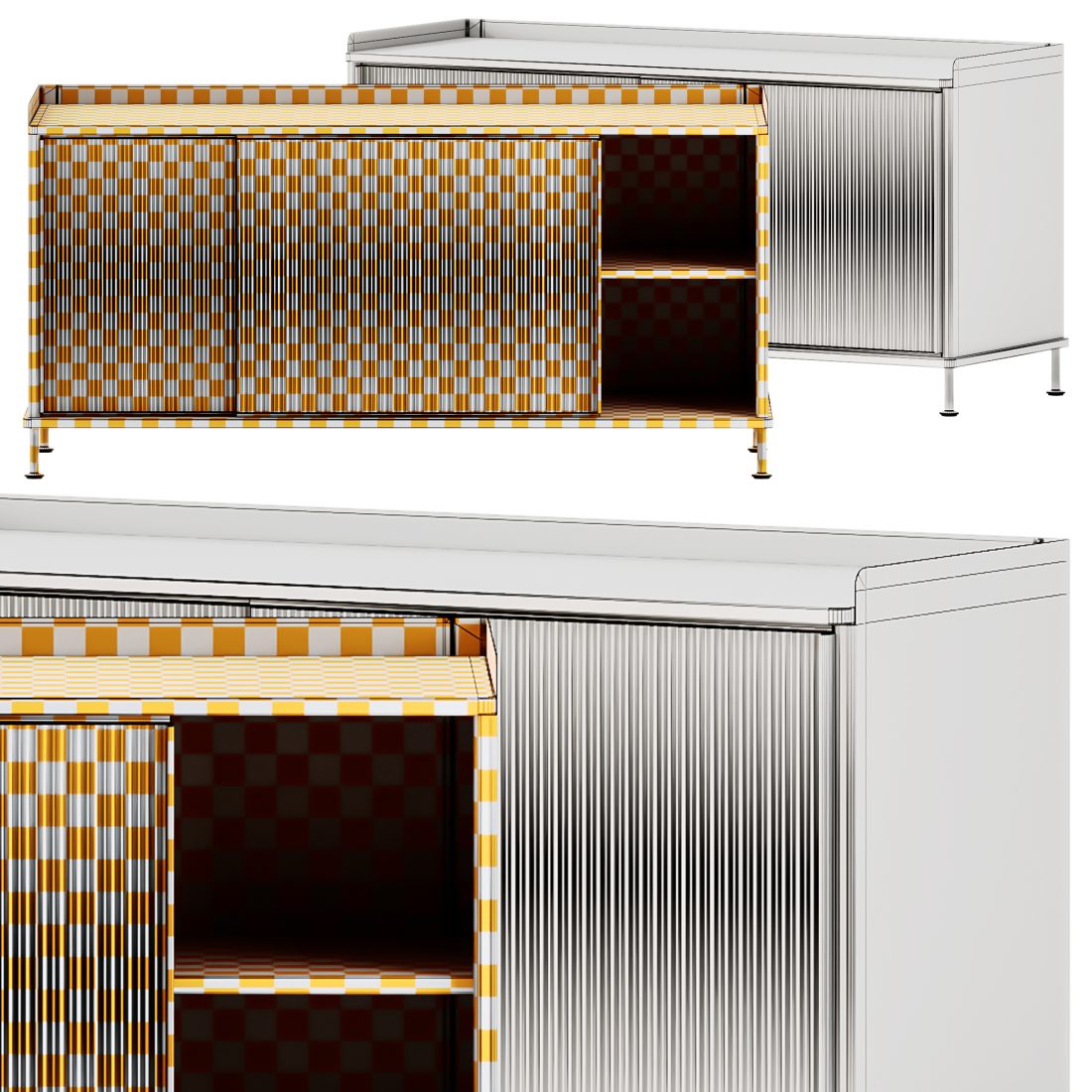 Enfold Sideboard Scandinavian Storage By Muuto - 3D Model for Corona