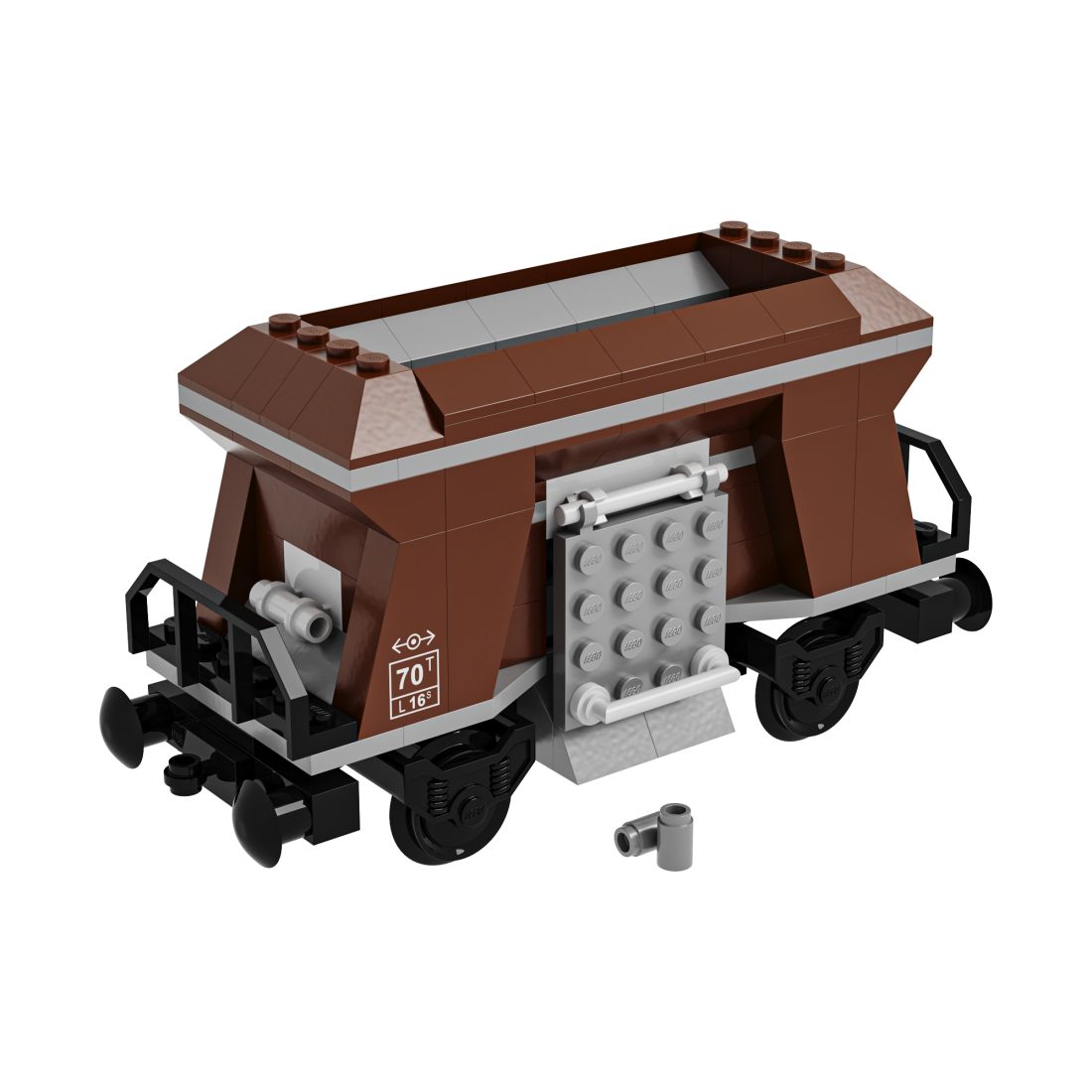 Train Lego Coal Hopper 3D Model for Corona | CGMood