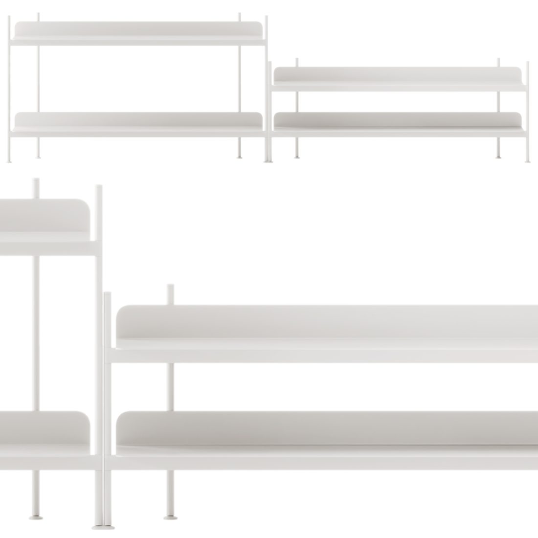 Muuto Compile Shelving System Configurations 5 3D Model for Corona | CGMood