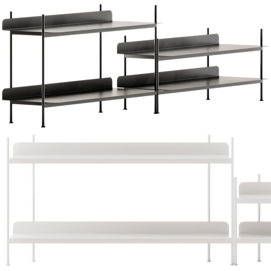 Muuto Compile Shelving System Configurations 5 3D Model for Corona | CGMood