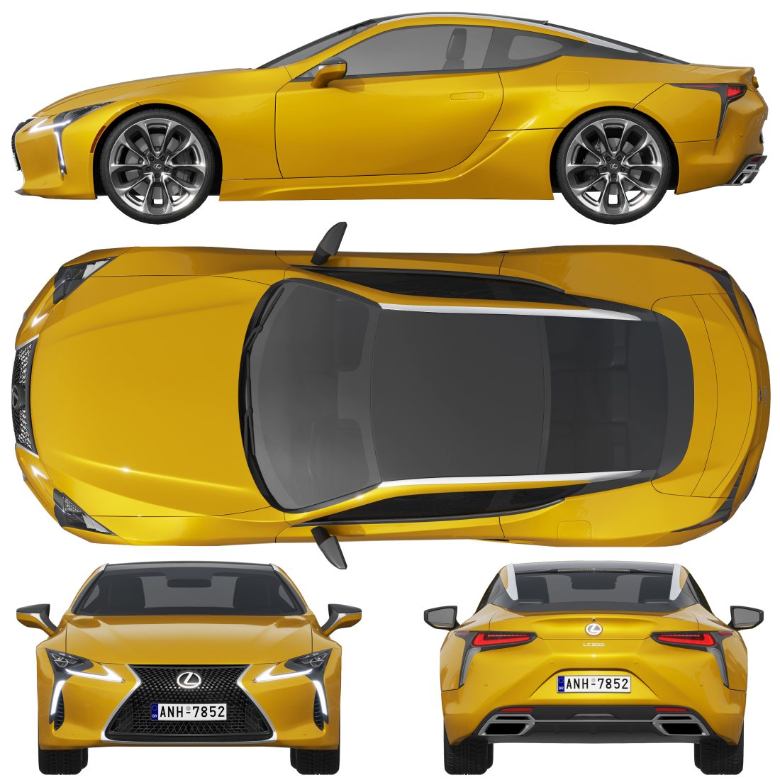 Lexus LC 500 2023 - 3D Model for Corona