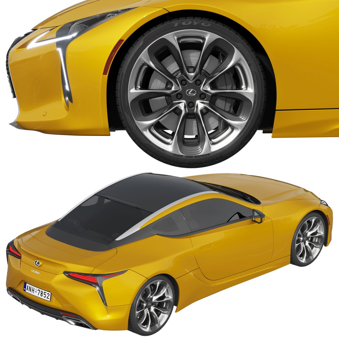 Lexus LC 500 2023 - 3D Model for Corona
