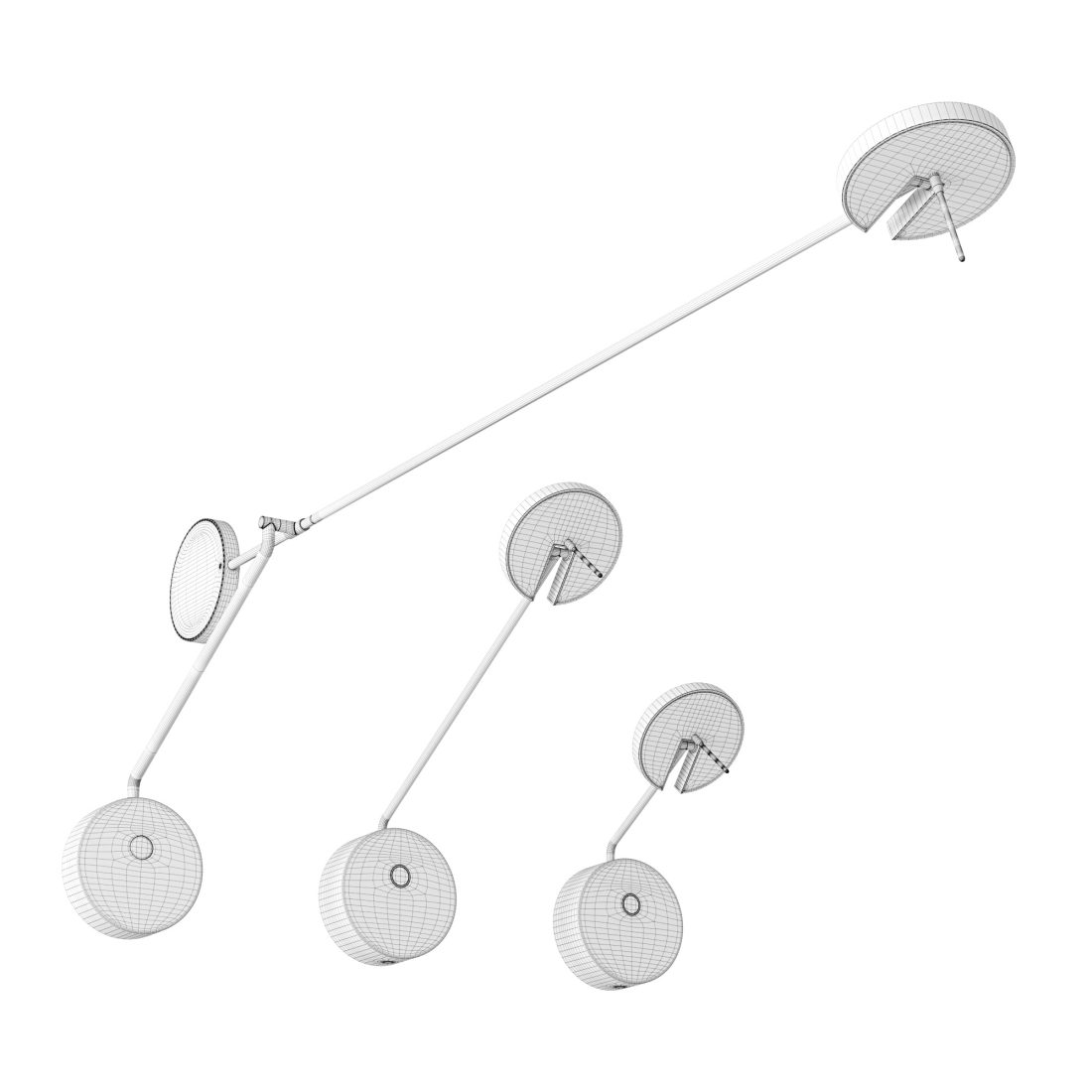 Invisible Wall Lamps Ledsc4 Set 01 - 3D Model for VRay, Corona