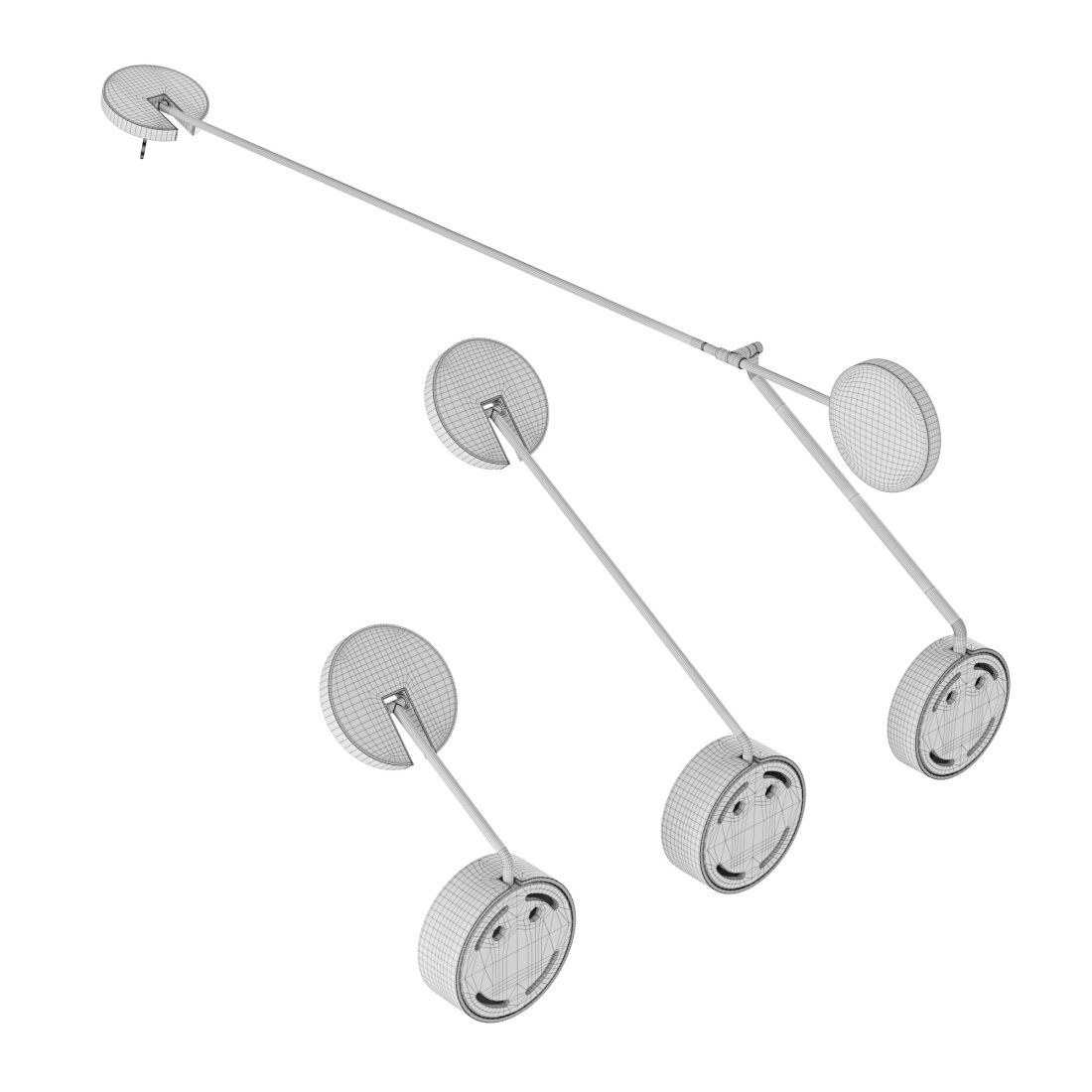 Invisible Wall Lamps Ledsc4 Set 01 - 3D Model for VRay, Corona